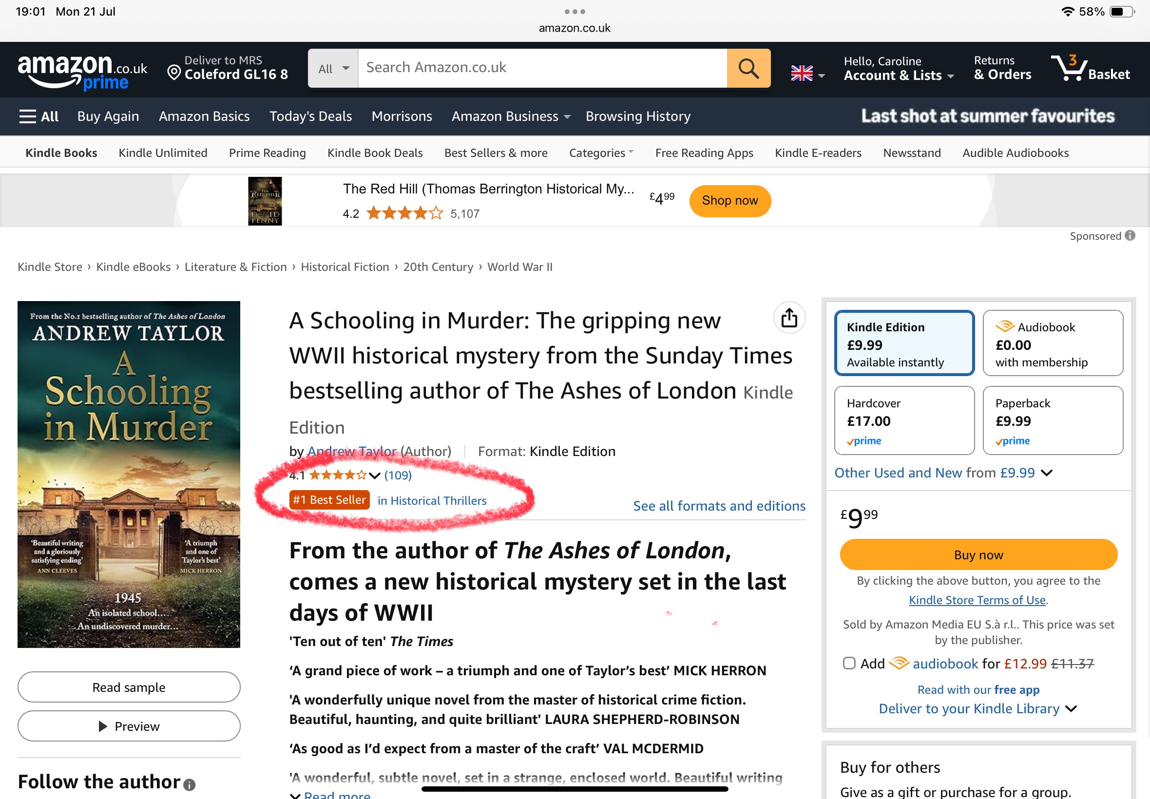 Andrew Taylor Author – Crime and Historical Novelist